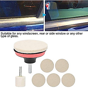 Glass Polishing Kit Car Windscreen Glass Scratch Remover 100g Cerium Oxide Powder Polishing Kit Wheels Set Polish Pads