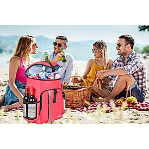 FORICH Backpack Cooler Leakproof Insulated Waterproof Backpack Cooler Bag, Lightweight Soft Beach Cooler Backpack for Men Women to Work Lunch Picnics Camping Hiking, 30 Cans