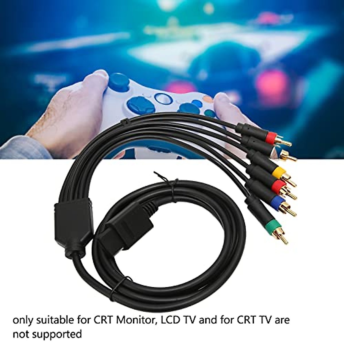 RGB Rgbs Multifunctional Composite Cable with Strong Stability High Flexibility, 4 BNC Heads, Made of Suitable for Crt Monitors, for NGC, for N64