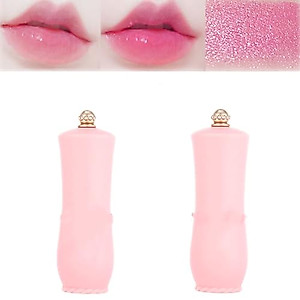 paminify 2pcs Jelly Clear Crystal Flower Magic Lipstick Color Changing Tinted Lip Balm Nourishing Moisturizing Lip Stick labial magicos