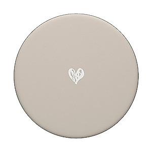 Cute Sand / Beige / Tan Heart Love Minimalist PopSockets Standard PopGrip