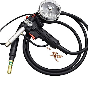 INTSUPERMAI Aluminum Spool Gun Fit for Miller 300371 Millermatic 140 180 211 Spoolmate 100 Torch with 3m(9.8ft) Cable 10 x 0.8mm Conductive Nozzle