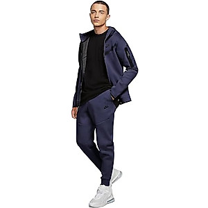 Nike Men's Sportswear Tech Fleece Joggers (Midnight Navy/Black, Medium)