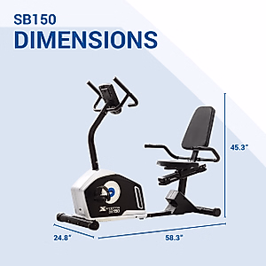 XTERRA Fitness SB150 Recumbent Exercise Bike, Black