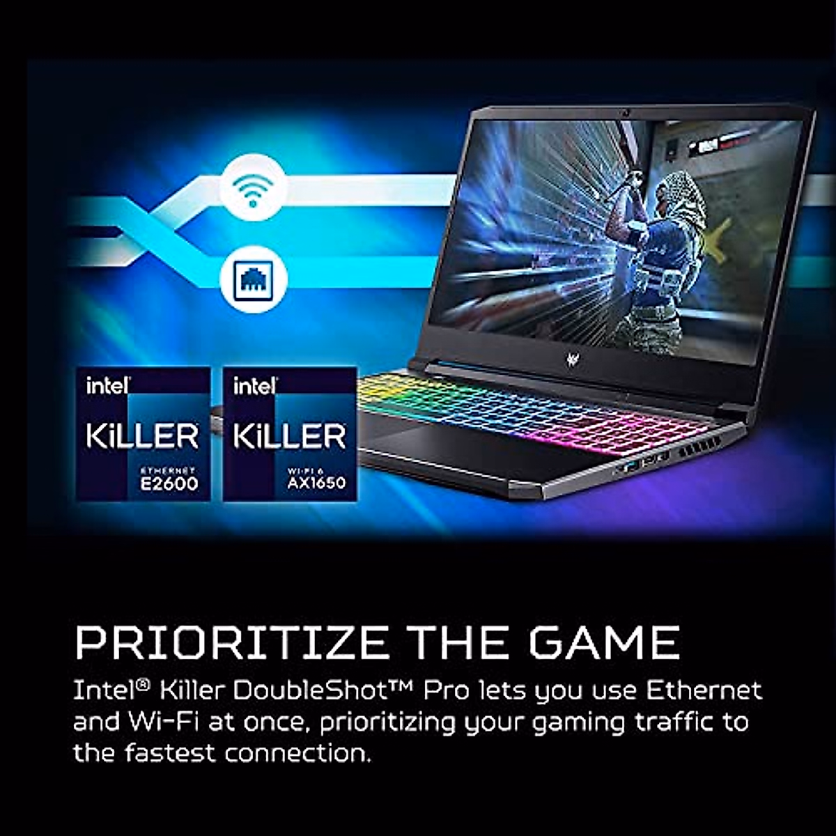 Acer Predator Helios 300 Gaming Laptop | Intel i7-11800H | NVIDIA GeForce RTX 3060 Laptop GPU | 15.6" Full HD 144Hz 3ms IPS Display | Killer WiFi 6 | RGB Keyboard| 16GB RAM | 512GB SSD - W/Mouse Pad