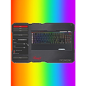 Rosewill Blitz K50 RGB BR Wired Gaming Tactile Mechanical Keyboard, 14 RGB Backlight Anti-Ghosting 6 Macro Keys, Dedicated Media Controls