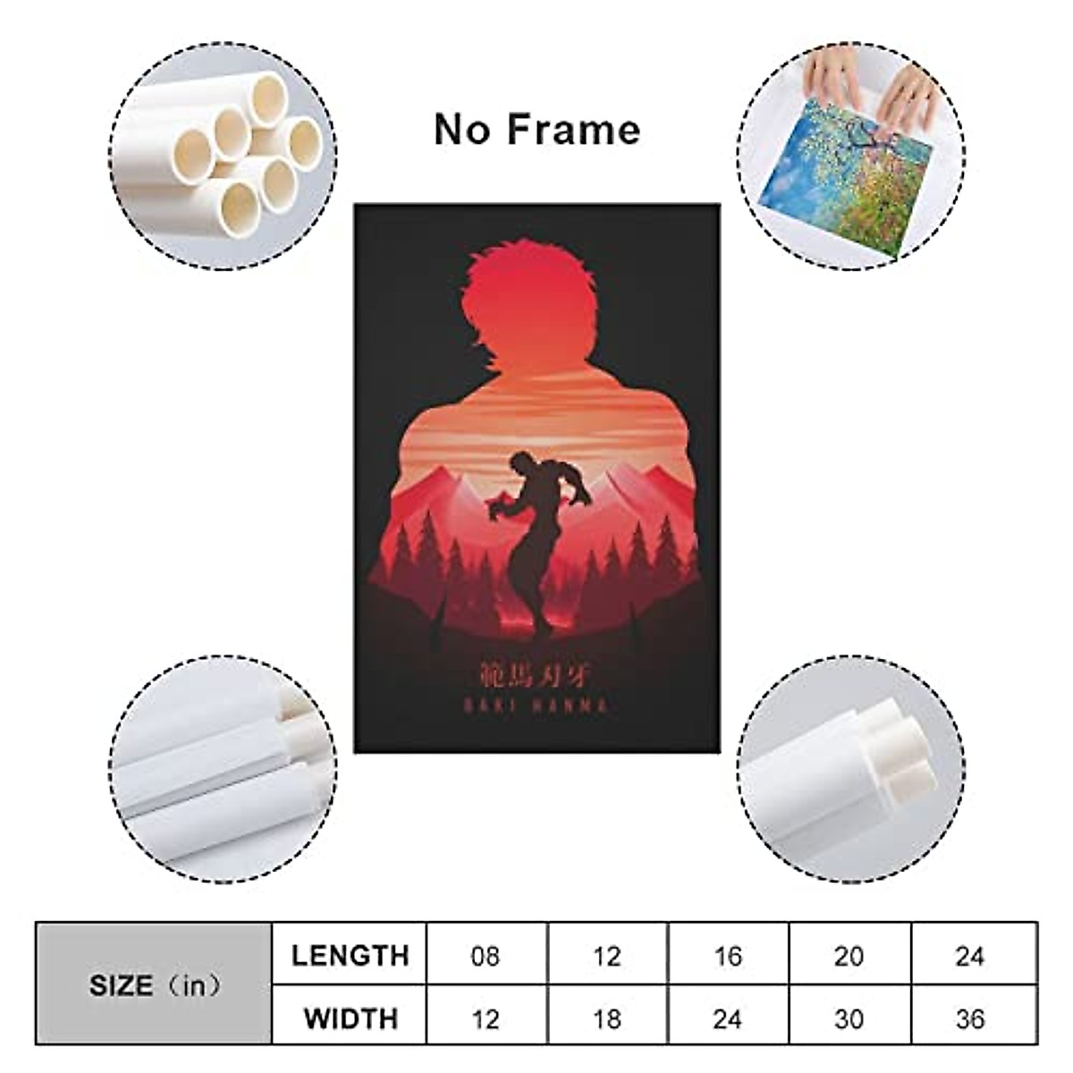 BLUDUG Japanese Anime Baki The Grappler Poster Hanma Baki Poster (20) Canvas Painting Wall Art Poster for Bedroom Living Room Decor20x30inch(50x75cm)