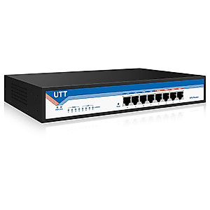 UTT ER520 4 WAN Ports Router with 4 100M WAN Ports 4 100M LAN Ports, Wired VPN Router with Load Balance & Failover, IPSec and PPTP VPN, Access Control, for Home and Small Business