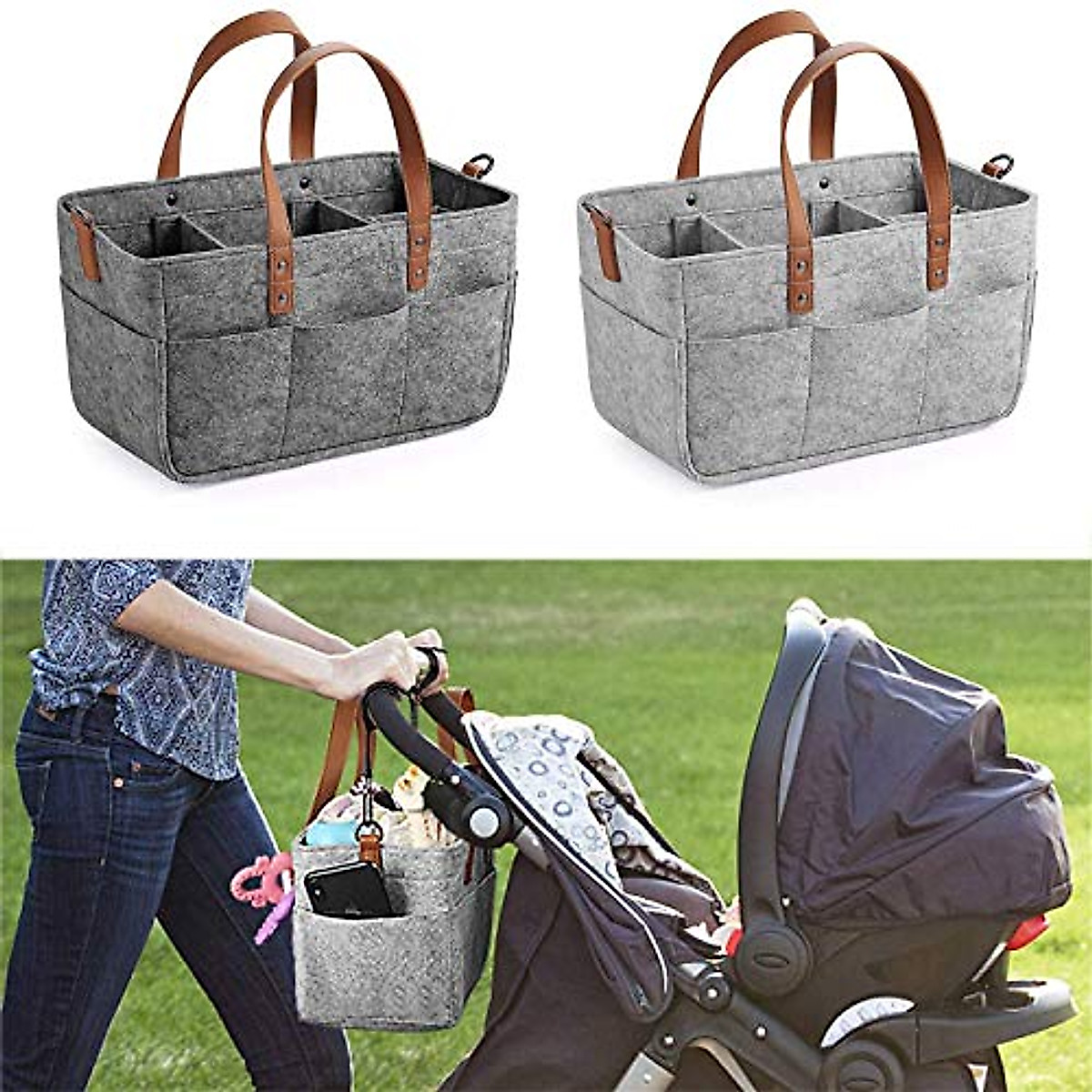 Newly Designed Large Portable Bag, Foldable Storage Bag Portable Lightly Multifunction Changeable Compartments Storage Bag,Storage for Bathing Products, Blankets, Clothes Supplies (Gray A)