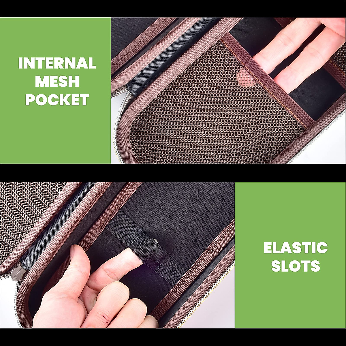 Stethoscope Case Compatible with 3M Littmann Classic III Monitoring/Lightweight II S.E/Cardiology IV Diagnostic/MDF Acoustica Stethoscopes, Extra Pocket for Doctor & Nurse Accessories (Dark Brown)