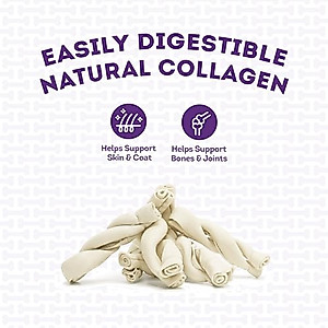 Treatly USA Collagen Twist 6-7" Dog Chew Treats - Natural Flavor, 6 Count/1 Pack
