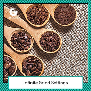 Coffee Gator Hand Coffee Bean Grinder Mill For Espresso, Adjustable Bean Settings, Hand Crank, Portable, Saves Energy - Manual Burr Grinders for Drip Espresso French Press