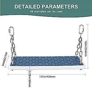 Dakzhou Swing Seat Heavy Duty, Non Slip Tree Swing Set Playground Swing Set Accessories for Kid Indoor Outdoor Backyard, Blue