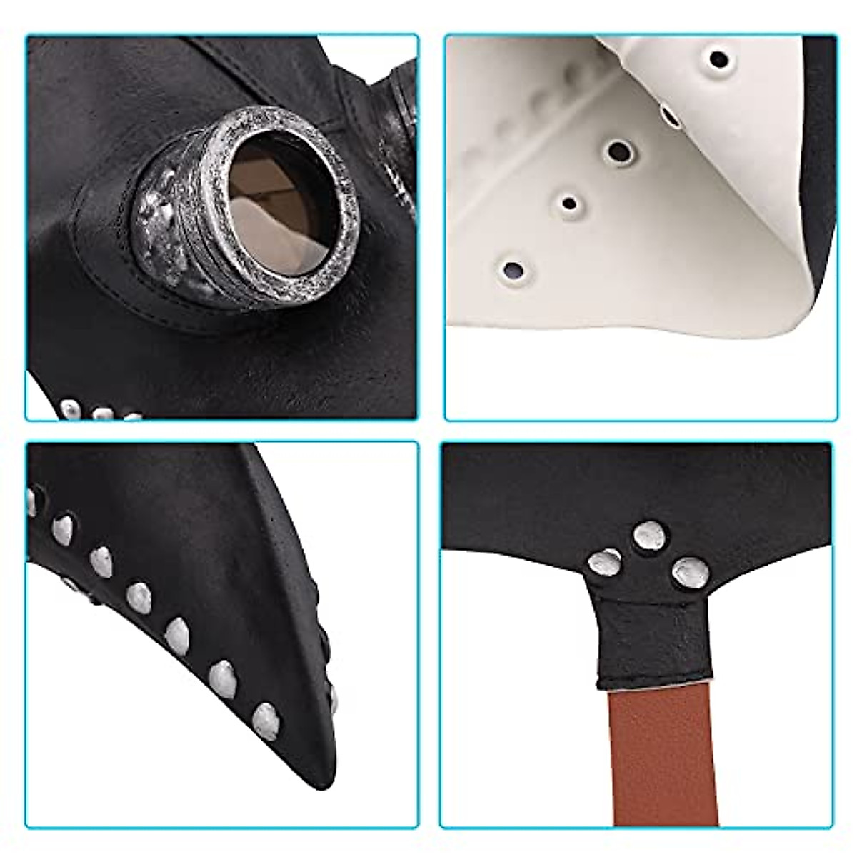 Starhig Halloween Plague Doctor Mask,Steampunk Bird Plague Doctor mask Long Nose Beak Cosplay Halloween Party