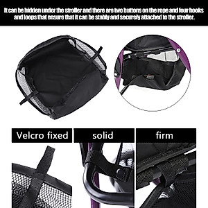 Baby Stroller Pram, Bottom Basket Infant Pushchair Shopping Storage Case Organizer Bag, 11.8 x 9.8 x 3.9Inch