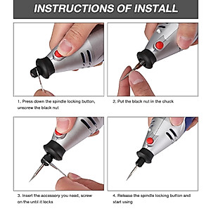 WORKPRO Rotary Tool Kit, 6 Variable Speed, Ideal for Crafting and DIY Projects – Cutting, Sanding, Grinding, Polishing, Drilling, Engraving