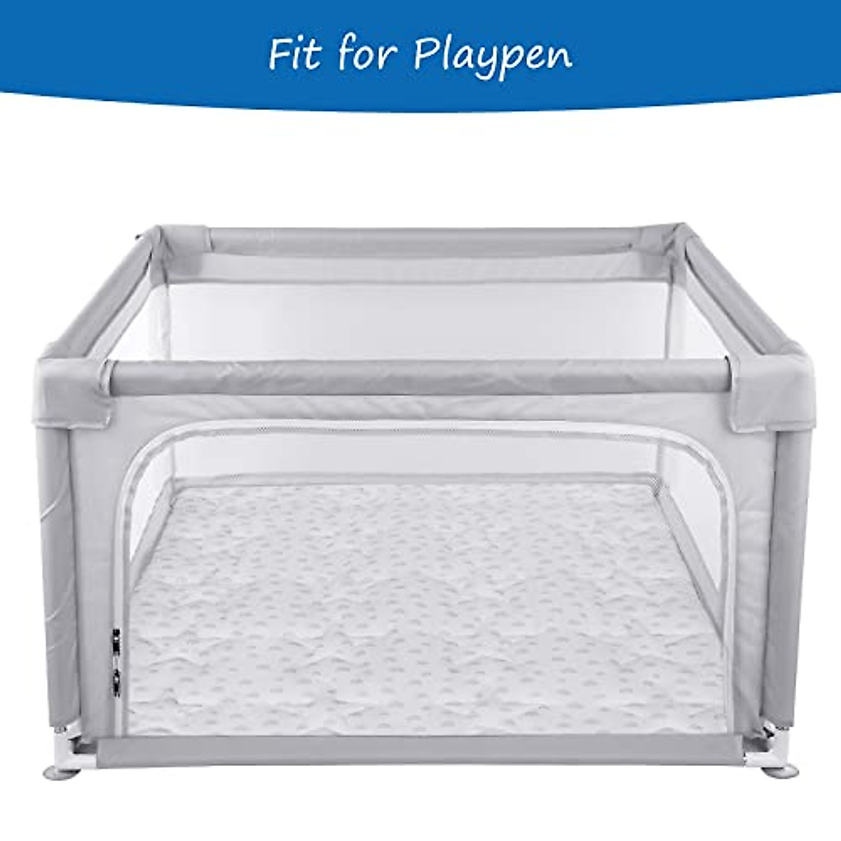 Baby Playpen Mat, 50x50 Play mat for playpen, Fit for TODALE and LIAMST Baby Playpen, Portable Baby Play Mat, Baby Crawling Mat, Non-Slip Foldable Floor Activity Mat