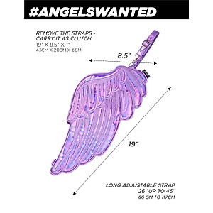 Fydelity Quiver Wings Backpack/Sling Bag Crossbody Festival Bag for Women Rave Bag Retro Crossbody Bag Cute Fanny Pack for Woman Concert Bag - Purple