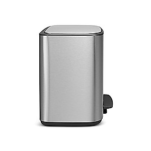 Brabantia Bo Pedal Bin - 3 x 11L Inner Buckets (Matt Steel FPP) Waste/Recycling Kitchen Bin with Removable Compartments - Free Bin Bags