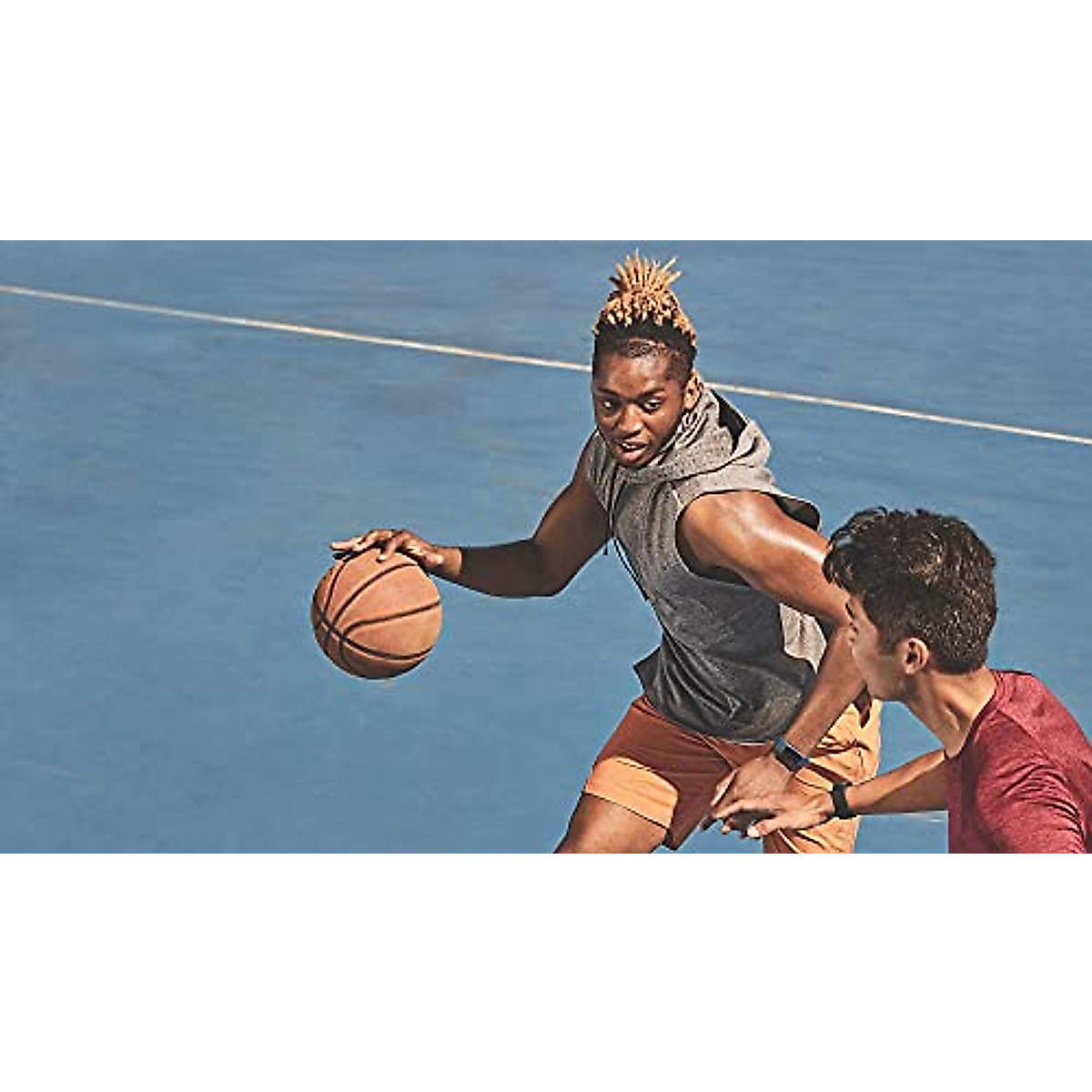 Fitbit Charge 5 Sport Accessory Band, Official Product, Deep Sea, Large