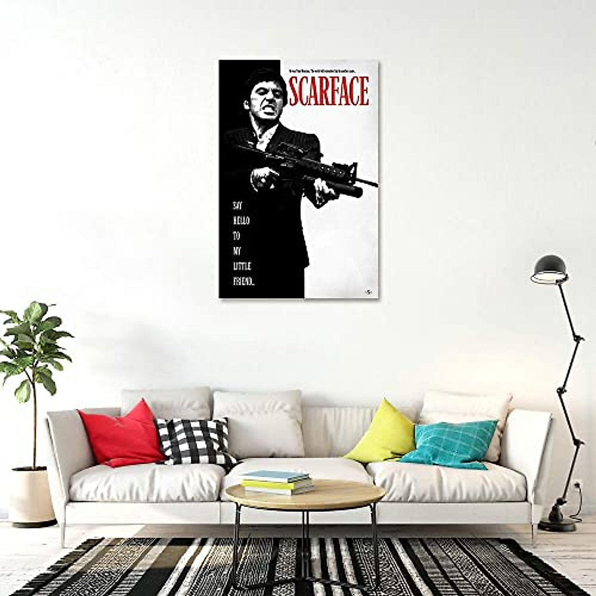 Scarface Movie Poster, Say Hello to My Little Friend, Size 24x36 (Gangster Poster)