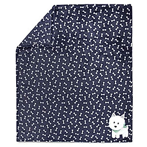 Plush Fleece Throw and Receiving Baby Blankets for Boys and Girls 30x36 (Fluffy Puppy)