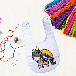 Geyoga 20 Pieces Sublimation Blanks White Bibs for Baby Decorating Washable Reusable Fabric Bibs (White)