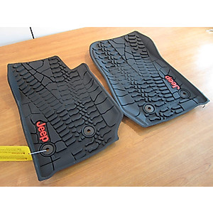 2014-2018 Jeep Wrangler JK Front High Wall All Weather Floor Mats New Mopar OEM