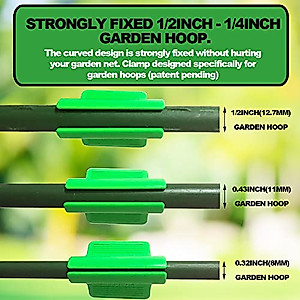Greenhouse Clamps for 1/2-1/4 inch Greenhouse Hoops, Garden Support Frame,Grow Tunnel,Plant Support Garden Stakes.for Fixing Plant Cover ,Greenhouse Plastic Sheeting,Film Row Cover,Garden net.(30pcs)