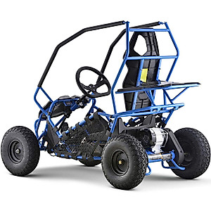 MotoTec Kids Electric Go Kart Maverick 1000w Blue
