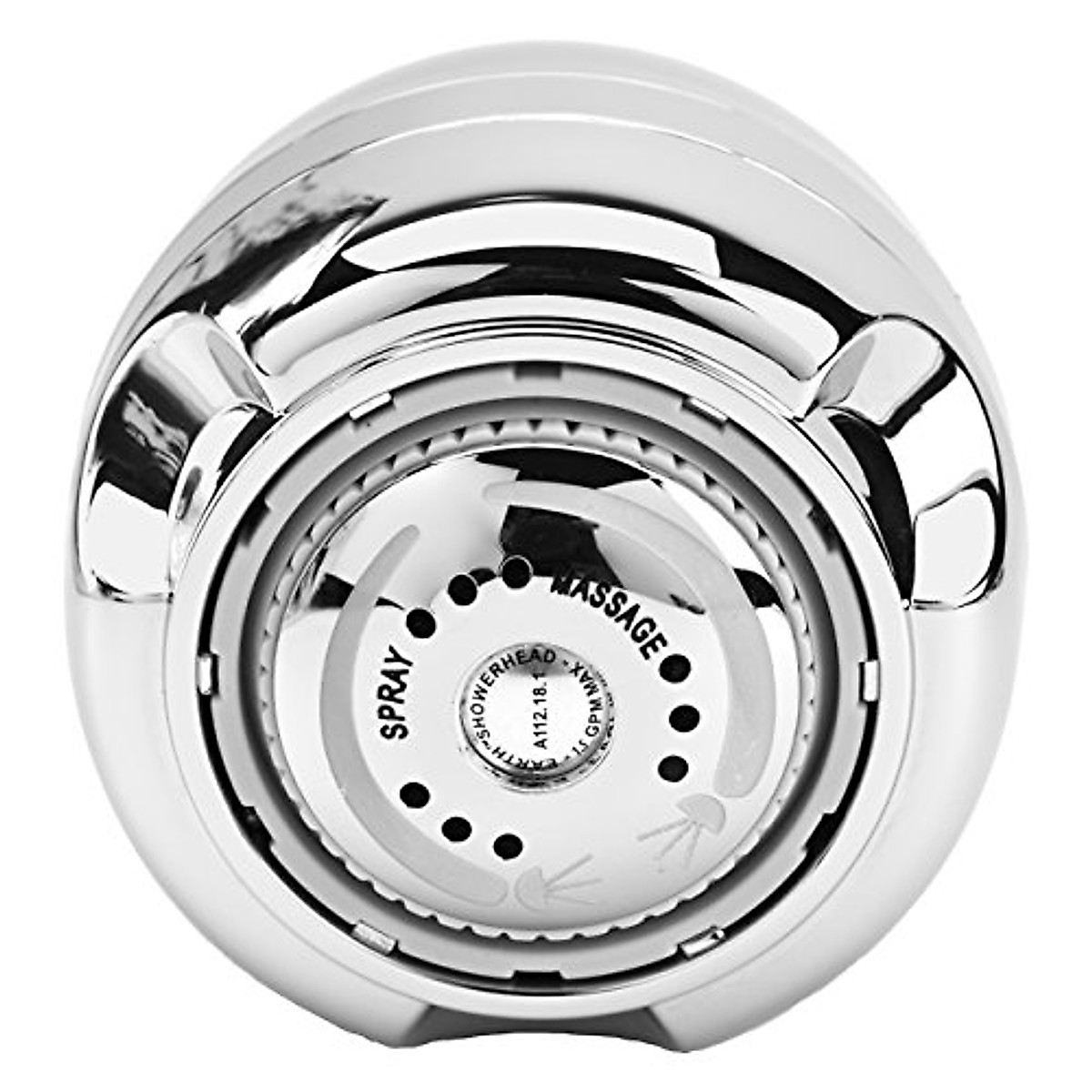 PF WaterWorks SmartFLOW Water Sense Listed Water Saving Efficient Three Spray Pattern Massaging Showerhead - 1.5 GPM; PF0555