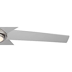 Casa Vieja 56" Estate Modern 6 Blade Indoor Outdoor Ceiling Fan with Light LED Remote Control Brushed Nickel White Diffuser Damp Rated for Patio Exterior House Porch Gazebo Garage