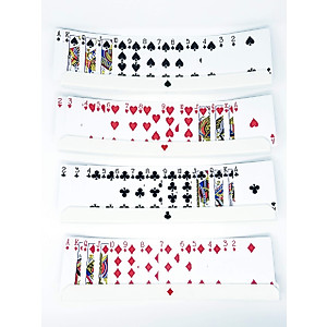 IdeaWorks Arc Playing Cards Holder (Set of 4) | Playing Card Holders for Seniors & Kids Card Holder | Curved Game Card Holder Design Prevents Viewing of Cards | Holds 15 Cards, White