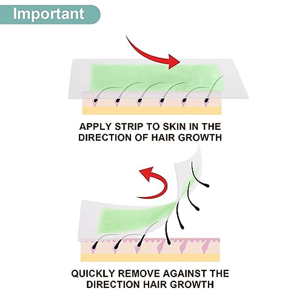 Charmonic Facial Wax Strips-60 Strips, Facial Hair Removal for Women, Hair Remover Waxing Kit for Face Eyebrow Upper Lip Cheek, Waxing Strips for All Skin Types with 60 Face Wax Strips + 6 Wax Wipes