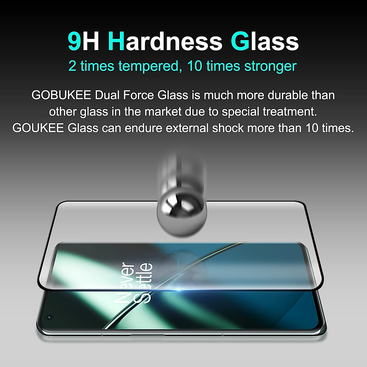 GOBUKEE [3 pack] Compatible with Full Coverage Tempered Glass X 3 Oneplus 11 5G 2023, 3D Glass, HD Clear, Bubble Free, Anti-Shock, Case Friendly, Full Cover [9H Hardness]