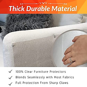 PURRRFECT PAWZ 8-Pack Couch Protector for Cats, Furniture Protectors from Cats Scratch, Couch Guards for Cats, Anti Cat Scratch Furniture Protector, Couch Guards for Cats, Cat Couch Protector