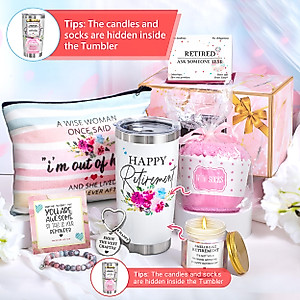 Retirement Gifts for Women 2024-Happy Retirement Gifts for Retirees，Teachers，Coworker，Nurses，Mom，Grandma，Unique Retired 20OZ Tumbler Gifts Ideas for Coworkers Office & Family