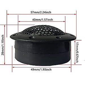 CYDZSW 1 Inch Car Audio Tweeters,Door Stereo Speakers,Truck Super Tweeter Pair Set 180W(DDT-S30)