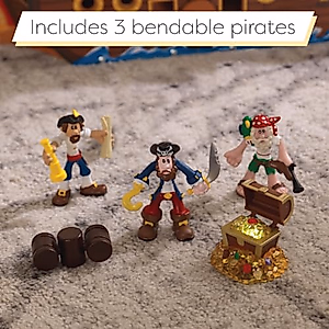 KidKraft Adventure Bound™: Wooden Pirate Ship Play Set with Lights and Sounds, Pirate Figures, 8 Pieces Included, Gift for Ages 3+