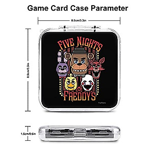 FNAF Game Card Case for Switch,Game Storage Box Shockproof Protective Portable Case Box with 12 Cartridge Slots for Switch Lite Game Cards