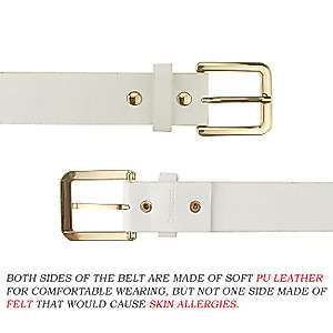 Coolcoco Adjustable White Belt Letter Gold Puddin Choker Necklace Collar for Cosplay (About 1.2 Inch Width)