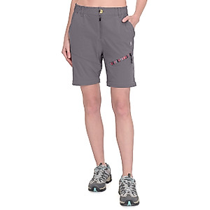 Little Donkey Andy Women's Hiking Pants Lightweight Convertible Zip-Off Pants Quick Dry UPF 50 Steel Gray Size 2XL