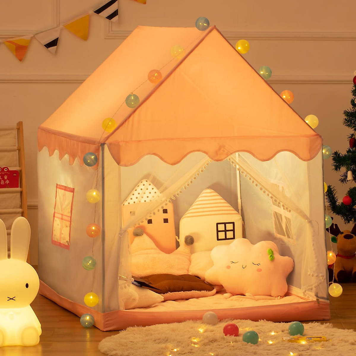 Kids' Play Tents Children's Tent Indoor Outdoor Princess Girls' Game House Small House Child Castle Separate Bed Divine Tool Toy House