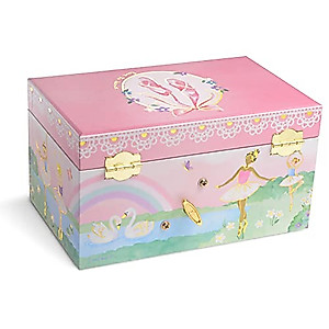 Jewelkeeper Ballerina Music Box & Little Girls Jewelry Set - 3 Ballerina Gifts for Girls - Ballerina Jewelry Box for Girls Musical