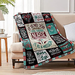 Nurse Gifts for Women, Nurse Practitioner Gifts for Women, RN Gifts for Nurses, Nurse Appreciation Gifts, Nursing Student Gifts, Nurses Week Gifts, Nurse Graduation Gift Throw Blanket 60 x 50 Inch