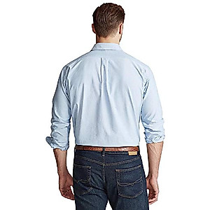 POLO RALPH LAUREN Men's Big and Tall Long Sleeves Classic Fit Oxford Buttondown Shirt (4XLT, BSR Blue)