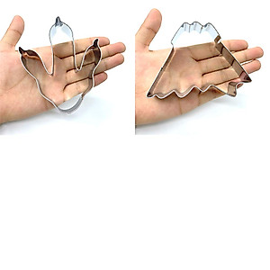 LILIAO Dinosaur Cookie Cutter Set Kids Birthday, 6 Pieces, Stainless Steel