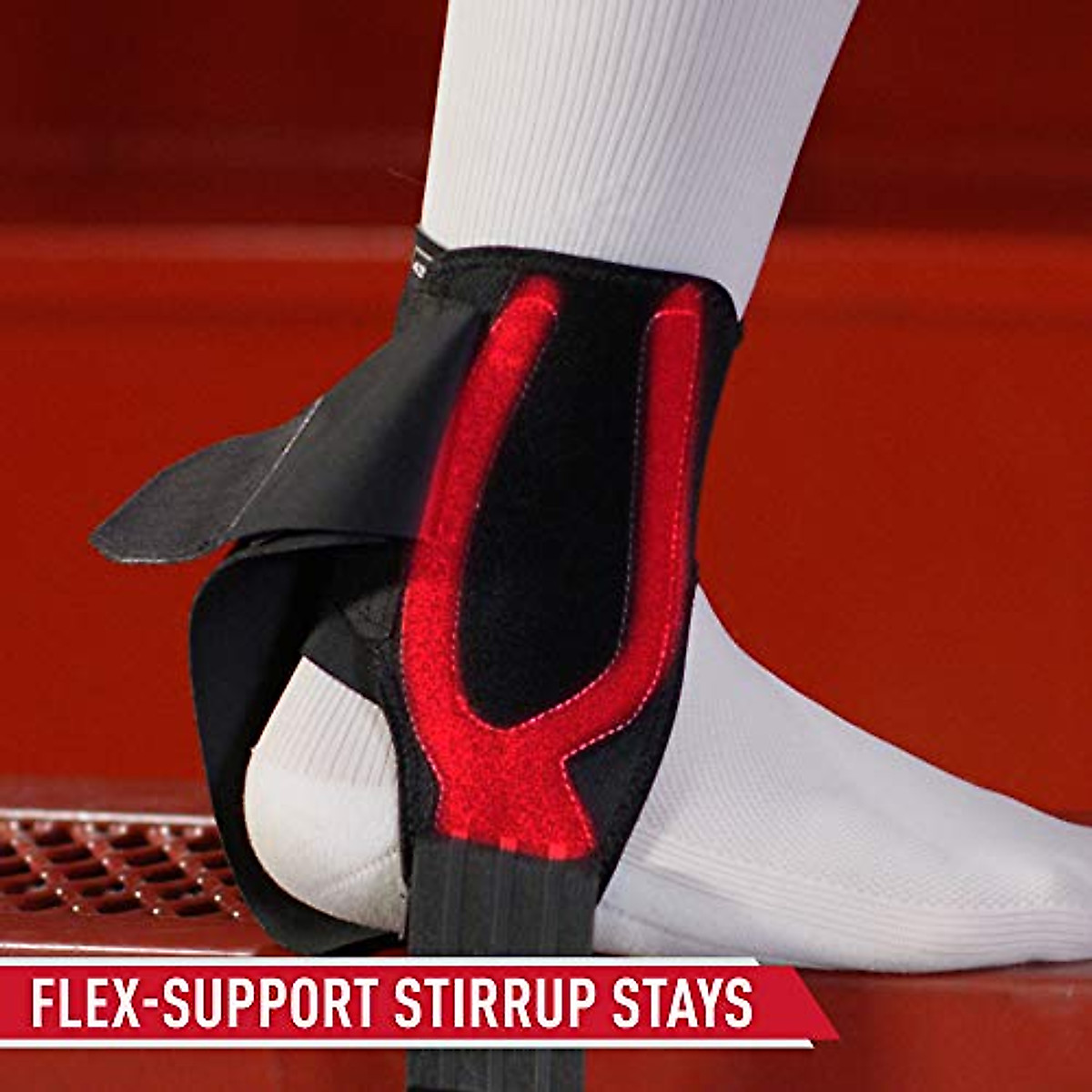 McDavid Stealth Lace-Free Ankle Brace, Lightweight Support and Stability with Flex-Support Stays for Cleats, Men and Women