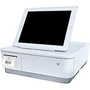 Star mPOP POP10 CI-F White with USB-C lighning Integrated Receipt Printer and mPOP Cash Drawer with Tablet Stand