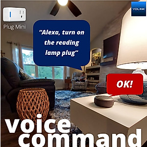 Smart Plug, LoRa enabled YoLink Plug Smart Home Mini Outlet Compatible with Alexa & Google Assistant, Remote Control Home Appliances from Anywhere, ETL Certified, YoLink Hub Required (Plug Mini)
